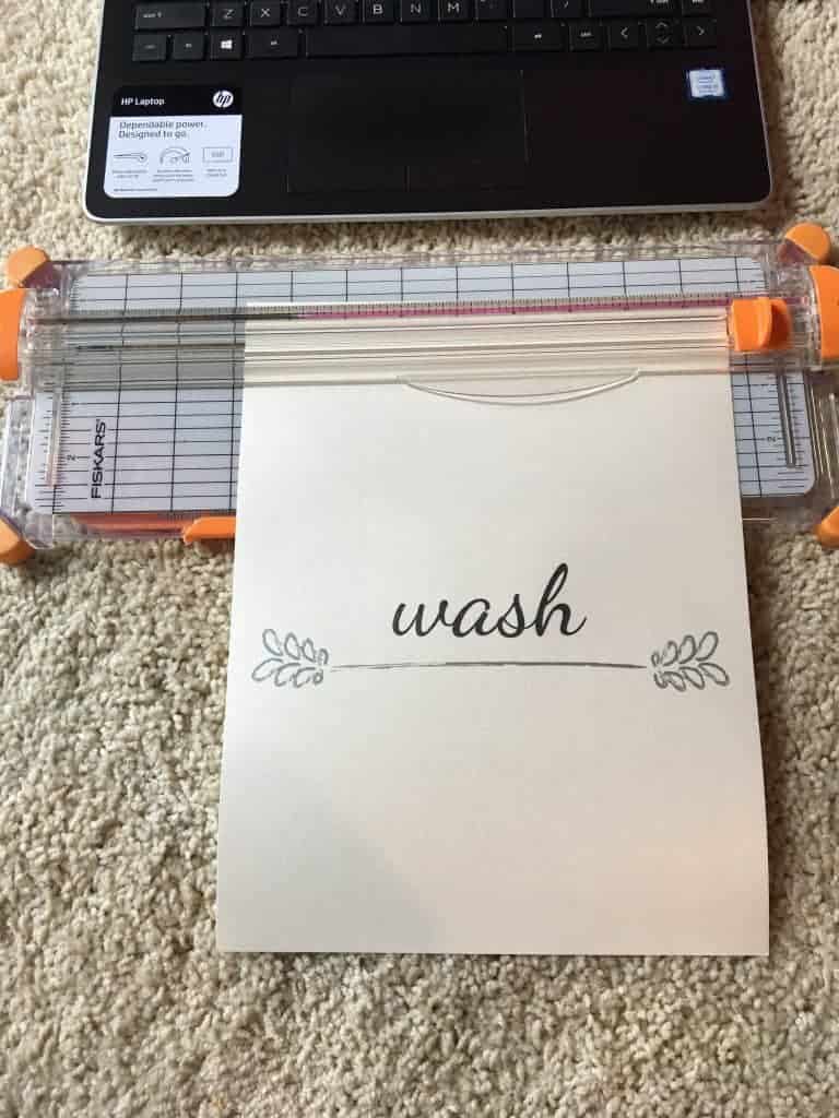 laundry print out 1
