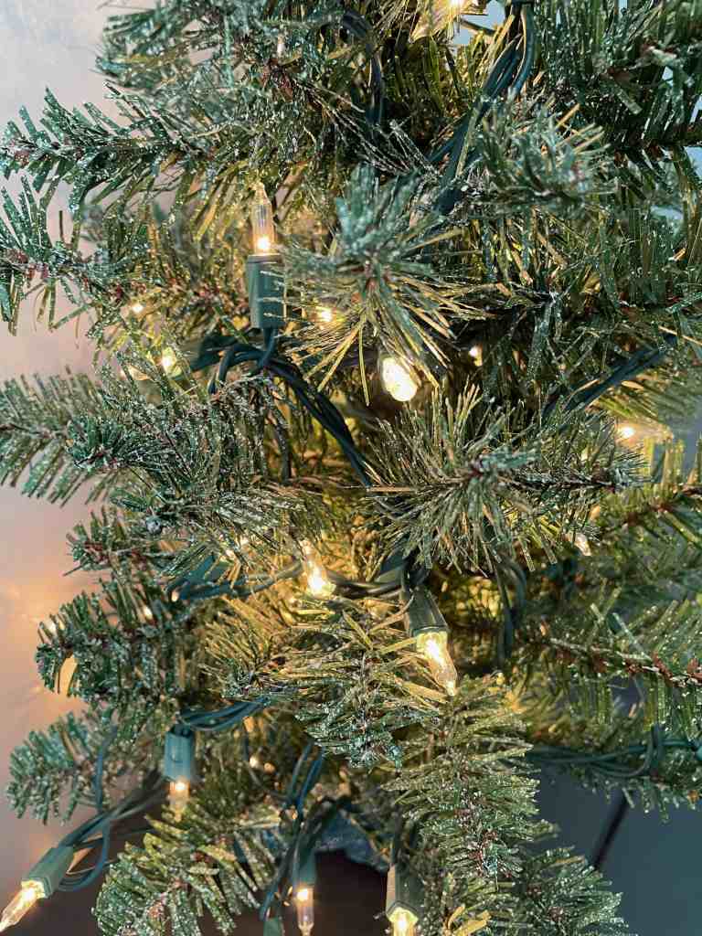 Flocked Christmas Tree with Spray Paint