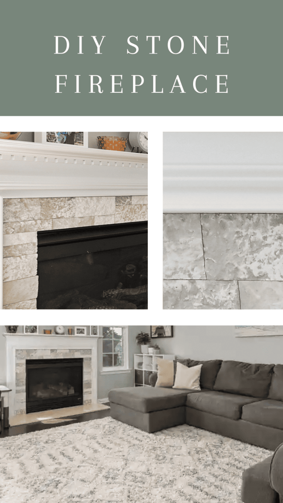 Easy DIY Stone Fireplace Makeover